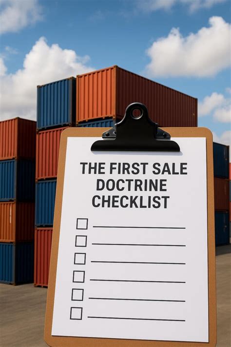 The First Sale Doctrine A Tool For Reducing Tariffs—but Only If Done