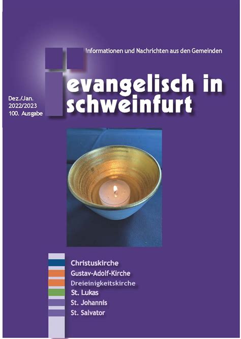 100 Ausgaben Evangelisch In Schweinfurt Evang Luth Dekanat