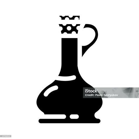 기름 병 유리 패키지 글리프 아이콘 벡터 일러스트 레이 션 0명에 대한 스톡 벡터 아트 및 기타 이미지 0명 거울 결정체 Istock