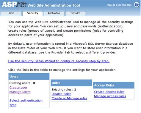 Using The Aspnet Sql Membership Provider In Sitefinity