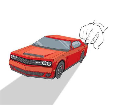 Build Your Own Paper Dodge Challenger Srt Demon Challenger Srt