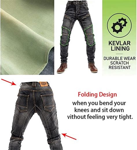 Motorcycle Riding Jeans Kevlar Motorbike Racing Pants With Removable A