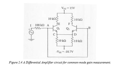 Solved 1 For The Differential Amplifier Circuit Shown In Chegg Com