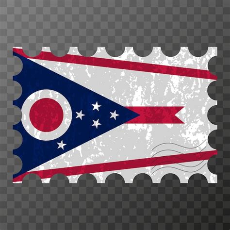 Premium Vector Postage Stamp With Ohio State Grunge Flag Vector