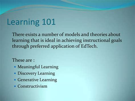 Lecture 4 Conceptual Models Of Learning Pptx Workshops And Classes