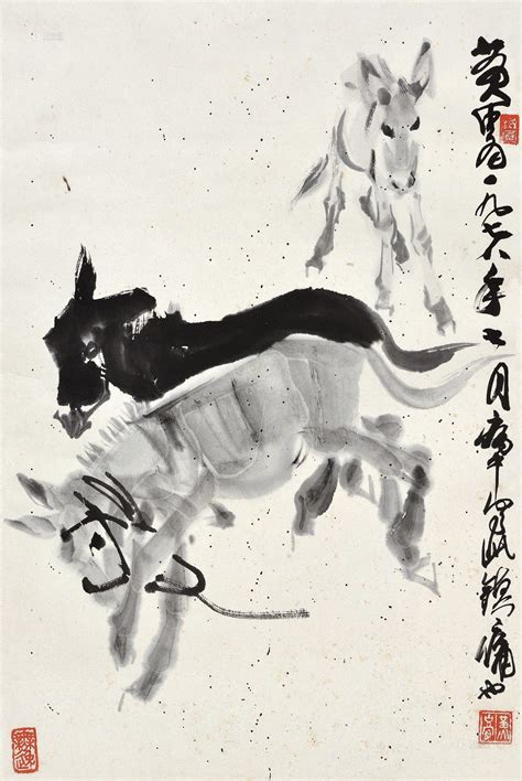 【三驴图 镜心 水墨纸本】拍卖品图片价格鉴赏绘画雅昌艺术品拍卖网