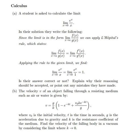 Solved Calculus A A Babe Is Asked To Calculate The Chegg Com