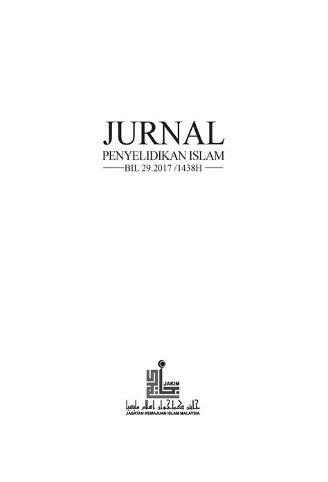 Jurnal Penyelidikan Islam Bil 29 2017 Jurnal Penyelidikan Islam Bil