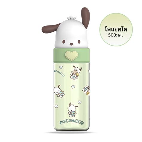 ตุ๊กตาแก้วใสการ์ตูน Hello Kitty Kuromi Cinnamoroll Melody ขวดน้ำเด็ก