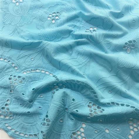 Sky Blue Hakoba Embroidered Pure Cotton Fabric At ₹ 578meter