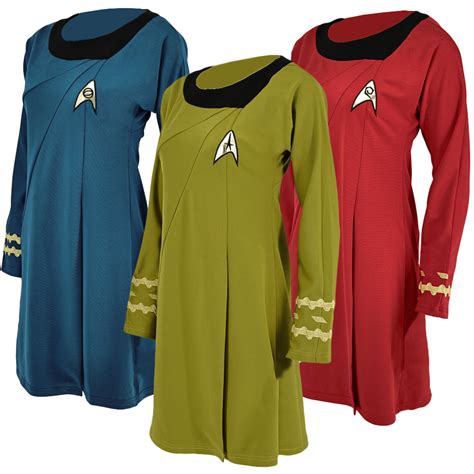 Star Trek Tos Female Duty Uniforms The Original Series Blue Gold Red D