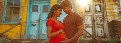 Premium Photo A Couple In A Street Standing Together And Rubbing Each