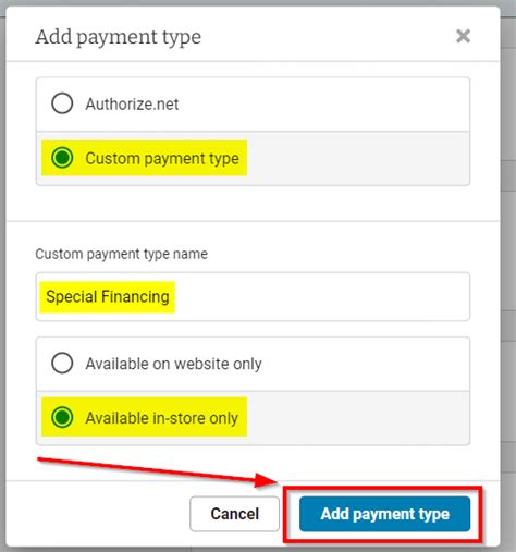 adding custom payment methods