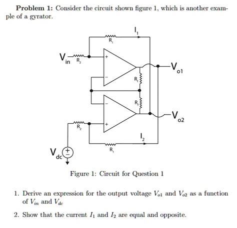 Solved Problem 1 Consider The Circuit Shown In Figure 1 Which Is