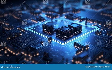Digital Board Hardware Processor Blue Circuit Technology Computing
