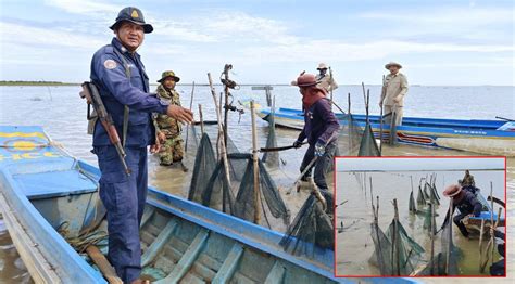 សមត្ថកិច្ចចុះ បង្ក្រាប បទល្មើស នេសាទ ចំណុច ភូមិ ព្រែក ក្រ ឃុំ មេទឹក ស្រុក បាកាន Obn Asia