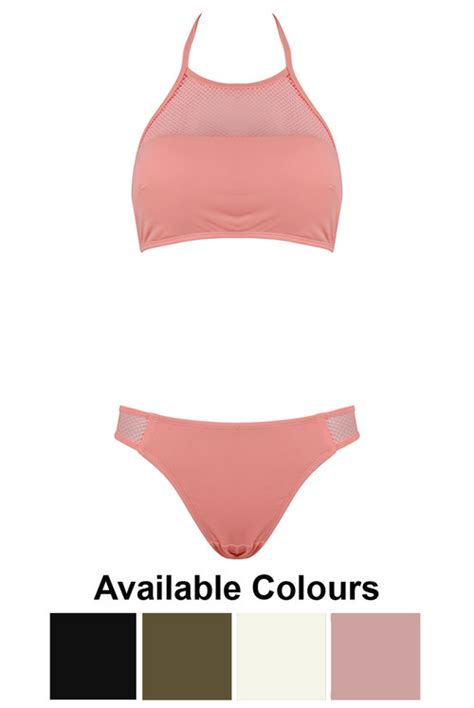 Mesh Insert Bikini Set Buy Fashion Wholesale In The Uk