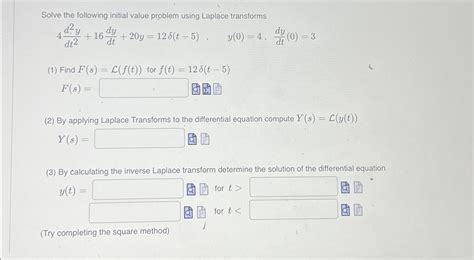 Solved Solve The Following Initial Value Problem Using Chegg
