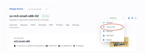 server actions equinix metal documentation
