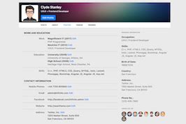 Bootstrap Html Snippet Profile About Info