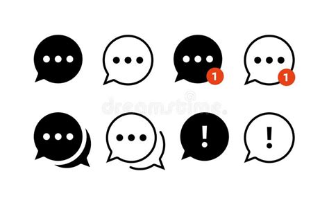Message Icons Chat Icons Stock Illustration Illustration Of Bubble 306057409