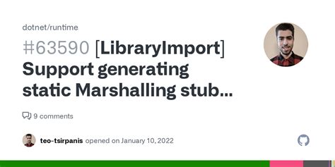 Libraryimport Support Generating Static Marshalling Stub For Unmanaged Function Pointer Calls