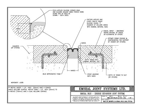 Bridge Expansion Joint CAD Details BEJS Bridge Expansion Joint System