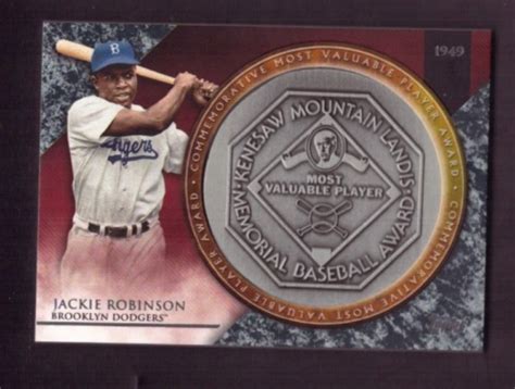 2017 Topps Update MLB MVP Award Medallions Jackie Robinson MVPR JR HOF