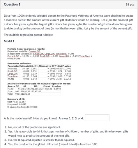 Solved Question Pts Data From Randomly Selected Chegg
