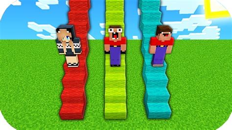 НУБ И ДЕВУШКА ПРО ПРОТИВ СТРАШНЫЕ ЛЕСТНИЦЫ В МАЙНКРАФТ 100 ТРОЛЛИНГ В Minecraft Youtube