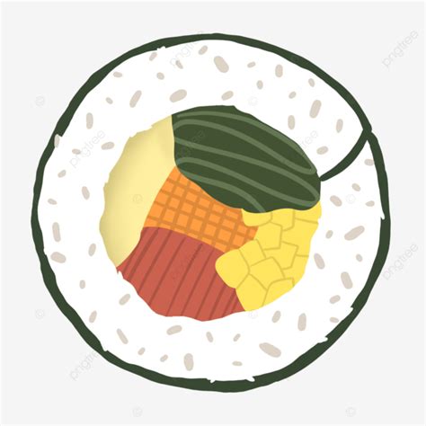 전통 음식 한국 김밥 쌀 초밥 그림 투명 김밥 회 한국 음식 Png 일러스트 및 Psd 이미지 무료 다운로드 Pngtree