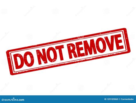 Do Not Remove Stock Illustration Illustration Of Drive 109189860
