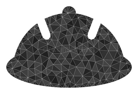 Vector Protective Helmet Triangle Filled Icon Stock Vector