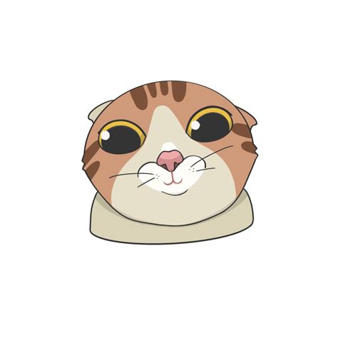 Linda Sonrisa Gato Meme Pegatina Camiseta Ilustración 44876777 Png