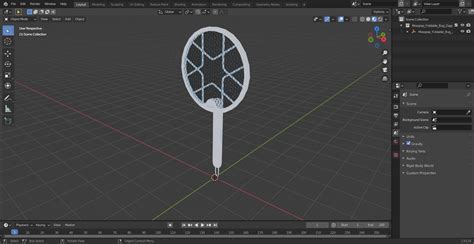 Mosqzap Foldable Bug Zapper Racket 3d Turbosquid 2167692