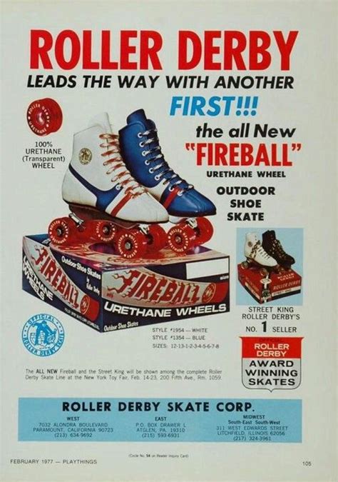 Roller Derby Vintage Fireball Skates Roller Derby Roller Derby