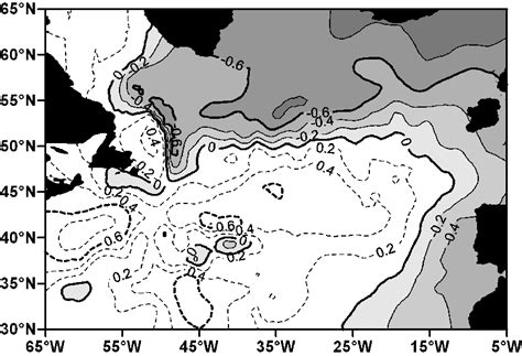 8 Map Of Correlation Coefficients Between The Annually Averaged Sla