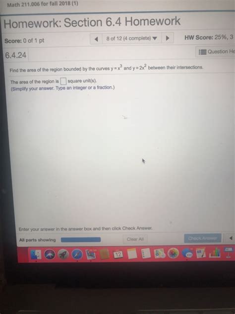 Solved Math 211 006 For Fall 2018 1 Homework Section 6 4