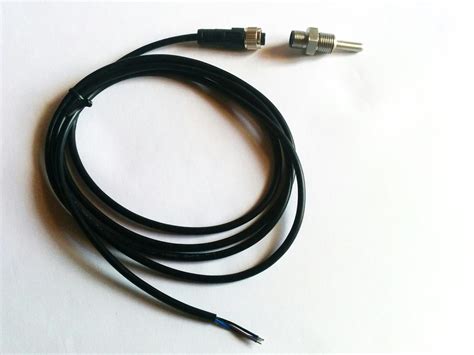 Sonde Temperature PT100 20mm Avec Prise Et Cable Micro Brassage