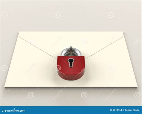Secure Mail Stock Illustration Illustration Of Metalic 9618164