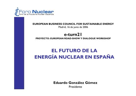El Futuro De La Energía Nuclear En España