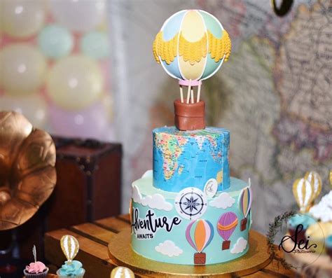 2 Tier Hot Air Balloon Cake Sei Pâtisserie