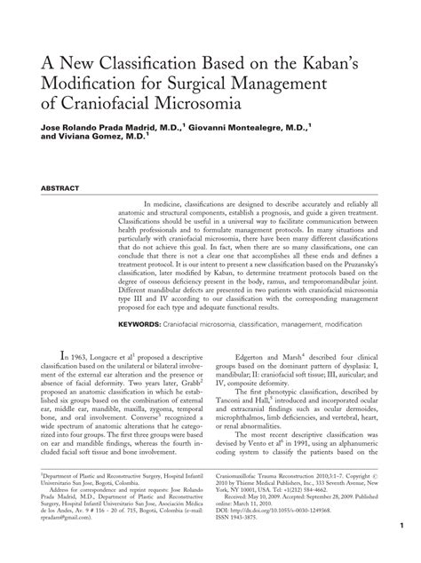 Pdf A New Classification Based On The Kabans Modification For