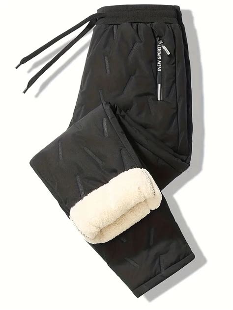 남성 겨울 따뜻한 양털 안감 바지 야외 스포츠 캠핑 바지 하이킹 바지 Thicken Thermal Trous Temu