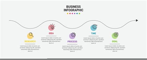 아이콘과 5 옵션 또는 단계가있는 수직 인포 그래픽 디자인 얇은 선 인포 그래픽 비즈니스 개념 정보 그래픽 순서도 프리젠 테이션