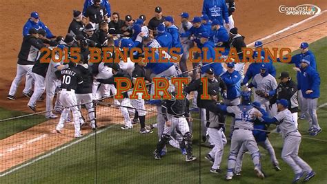 Bench Clearing Brawl Baseball