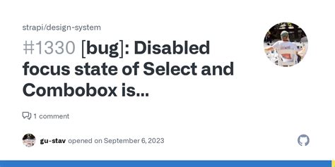 [bug] disabled focus state of select and combobox is inconsistent
