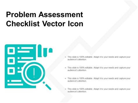 Problem Assessment Checklist Vector Icon Ppt Powerpoint Presentation Portfo
