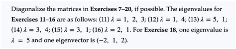 Solved Diagonalize The Matrices In Exercises 7 20 If