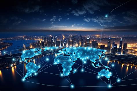 Premium Ai Image Networked Spheres An Abstract Representation Of Global Connectivity